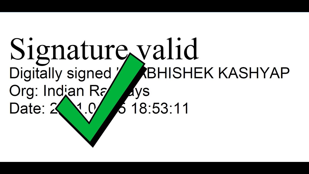 How to sign a PDF with DSC | Railway e-office