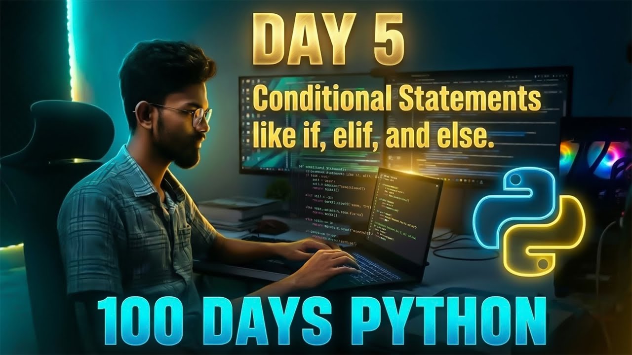 Day 5 – 100 Days of Python Challenge | Starting My Coding Journey #Python #100DaysOfCode