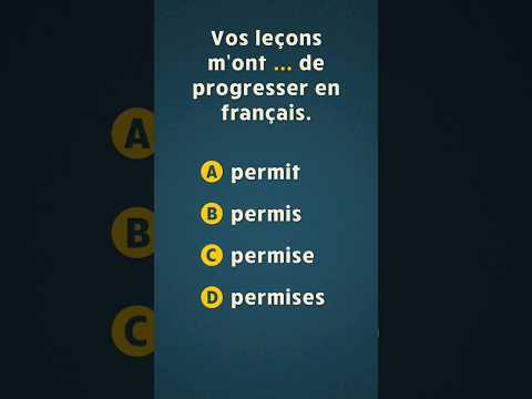 Répondez à cette question de conjugaison sur l'accord du participe passé du verbe « permettre » ❓