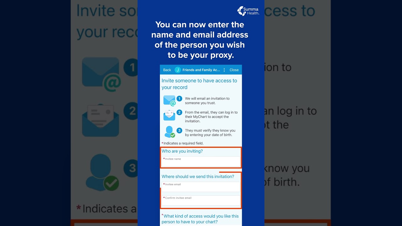 How to Add a Proxy in MyChart - Step by Step Video Tutorial | Summa Health