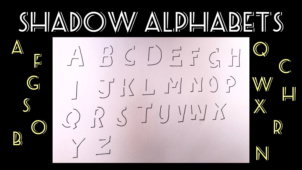 Learn how to write Shadow Alphabet in easy way #art #easy #create #simple