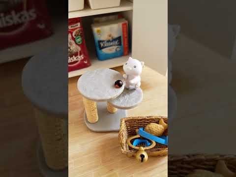 Miniature Whiskas| cat tree| cat food| Re-ment