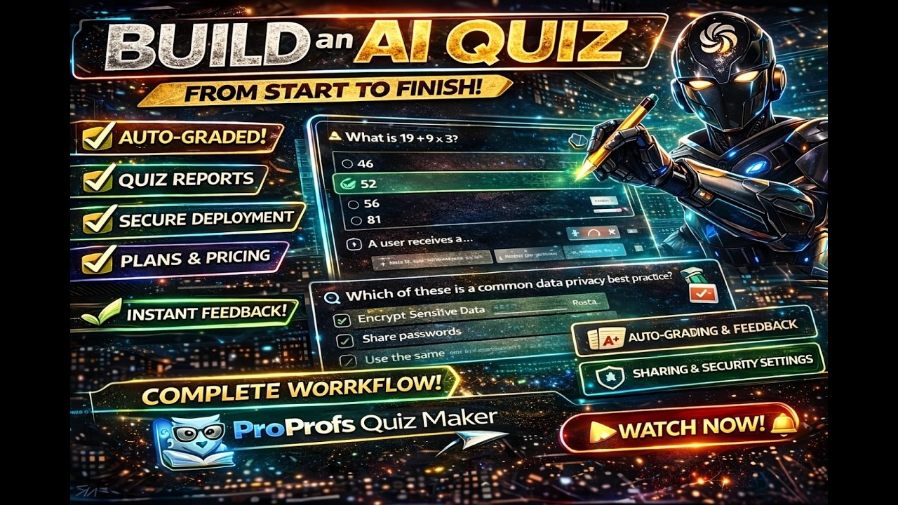 How to Build a Professional Quiz with AI (Full ProProfs Walkthrough) | Ai Verdict