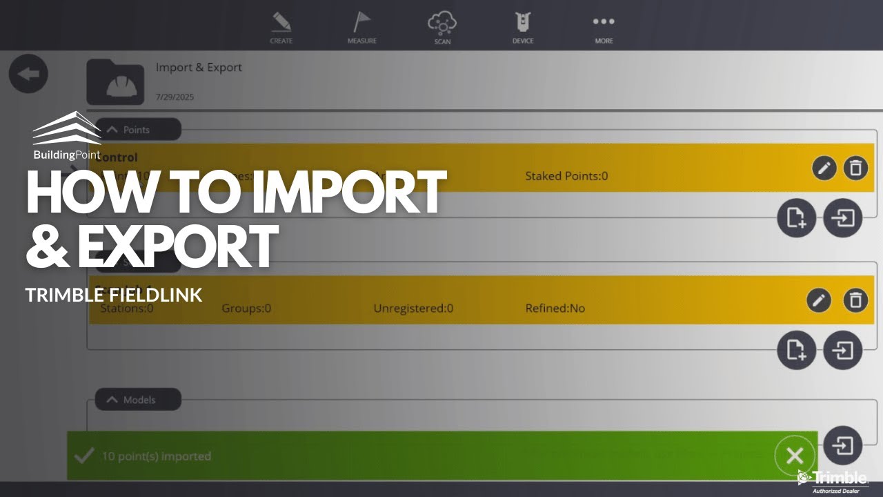 How to Import and Export - Trimble FieldLink