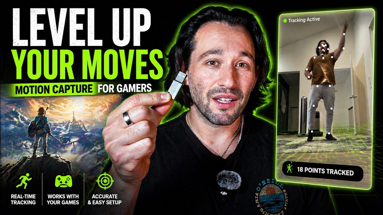 I Turned My Body Into a Game Controller… (Motion Capture Test) - Action and Link
