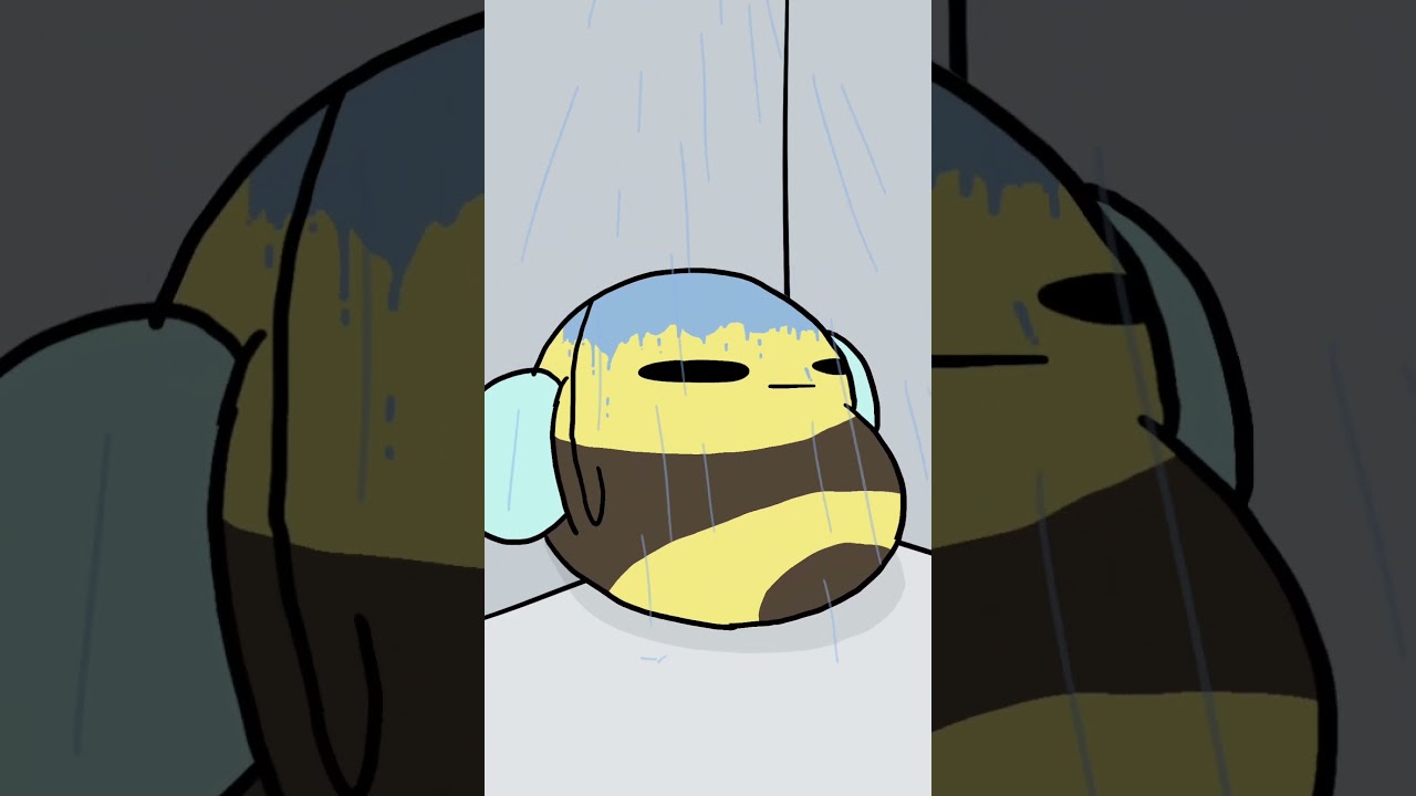Bee showering #bee #animation #framebyframe