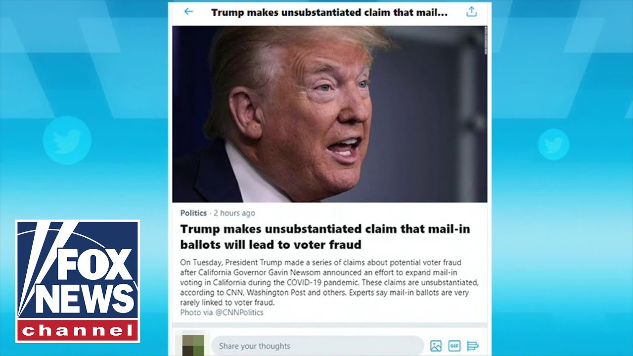 Twitter fact checks Trump’s tweet, using CNN and Washington Post as sources