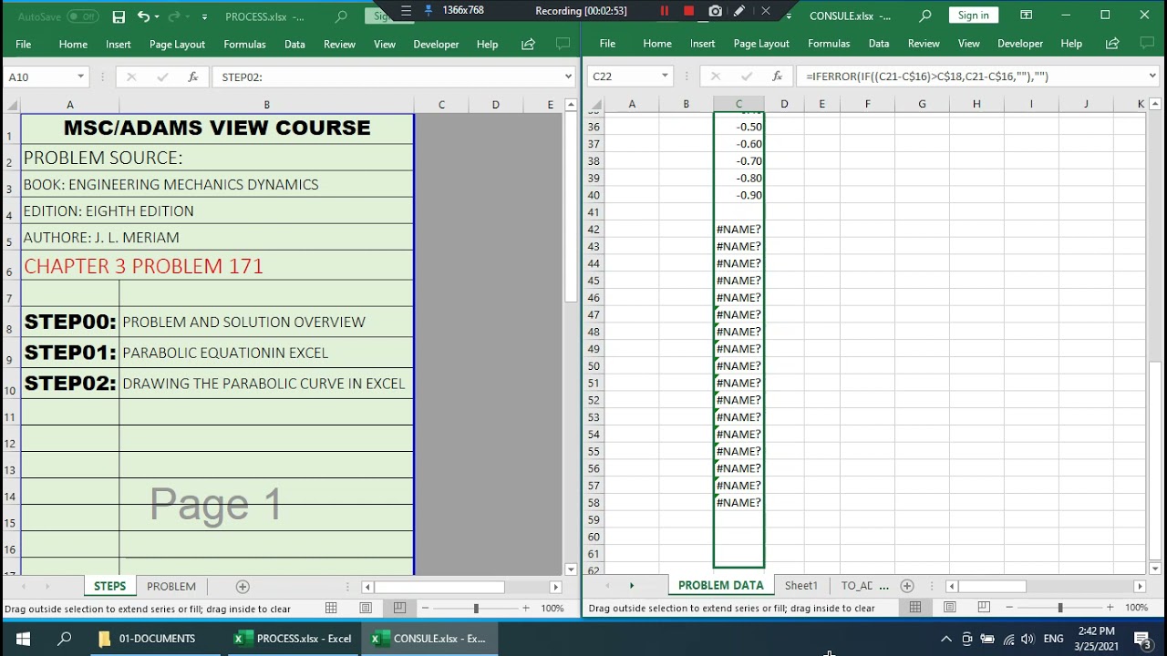 Msc Adams View tutorial MERIAM3 171 STEP02