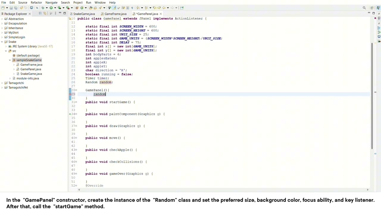 Snake Game - Java (Object-Oriented Programming)