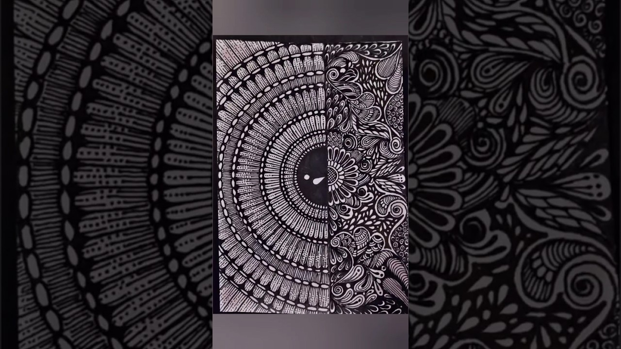 Doodle art therapy for relaxation ☺️ #shorts #ytshorts #doodle