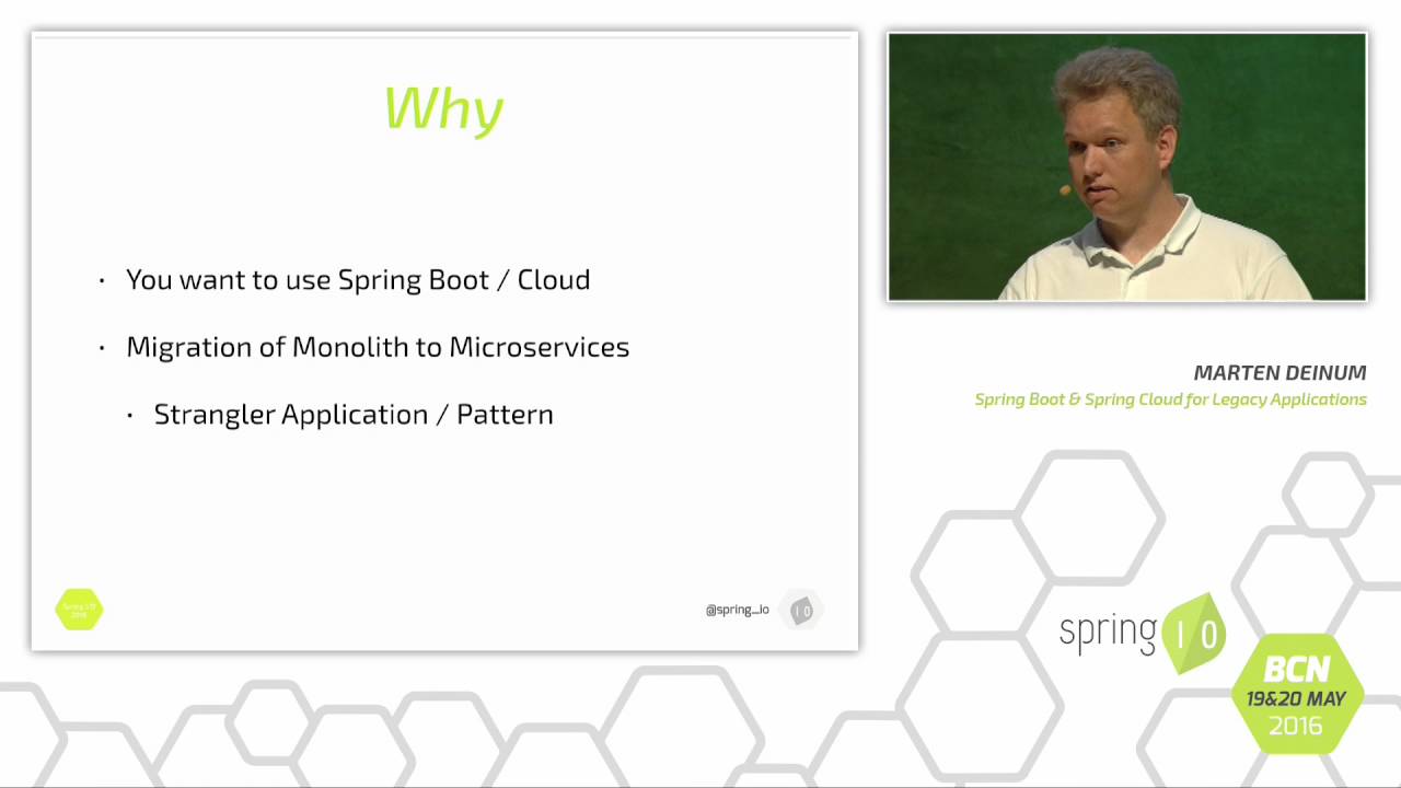 Spring Boot and Cloud for Legacy Applications - Marten Deinum @ Spring I/O 2016