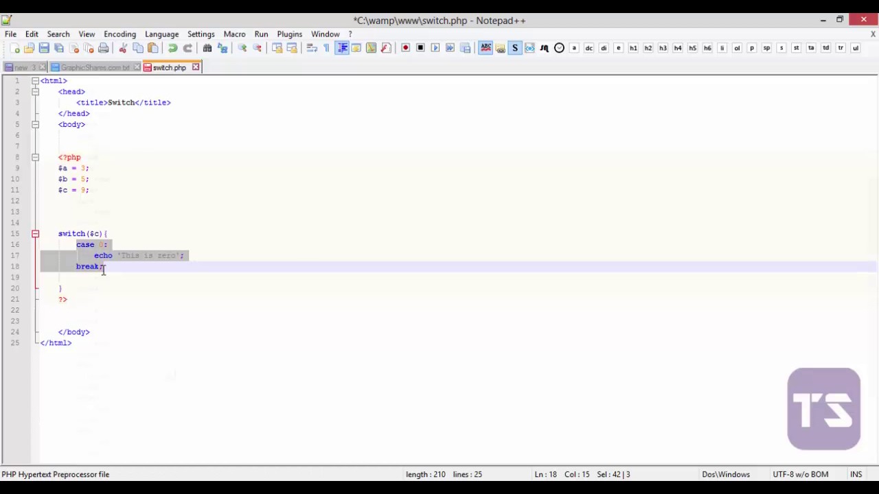 Switch Statement  - Lecture 23 (PHP Tutorial)