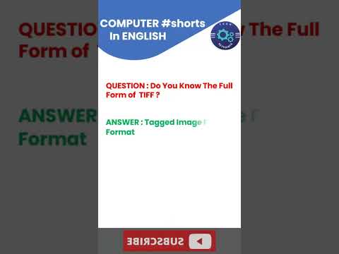 Do you know the full form of TIFF | #shorts | #computer