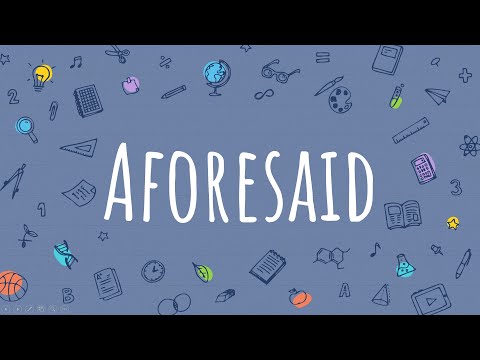 Aforesaid meaning in Urdu/Hindi | Word of the Day | English Vocabulary #shorts