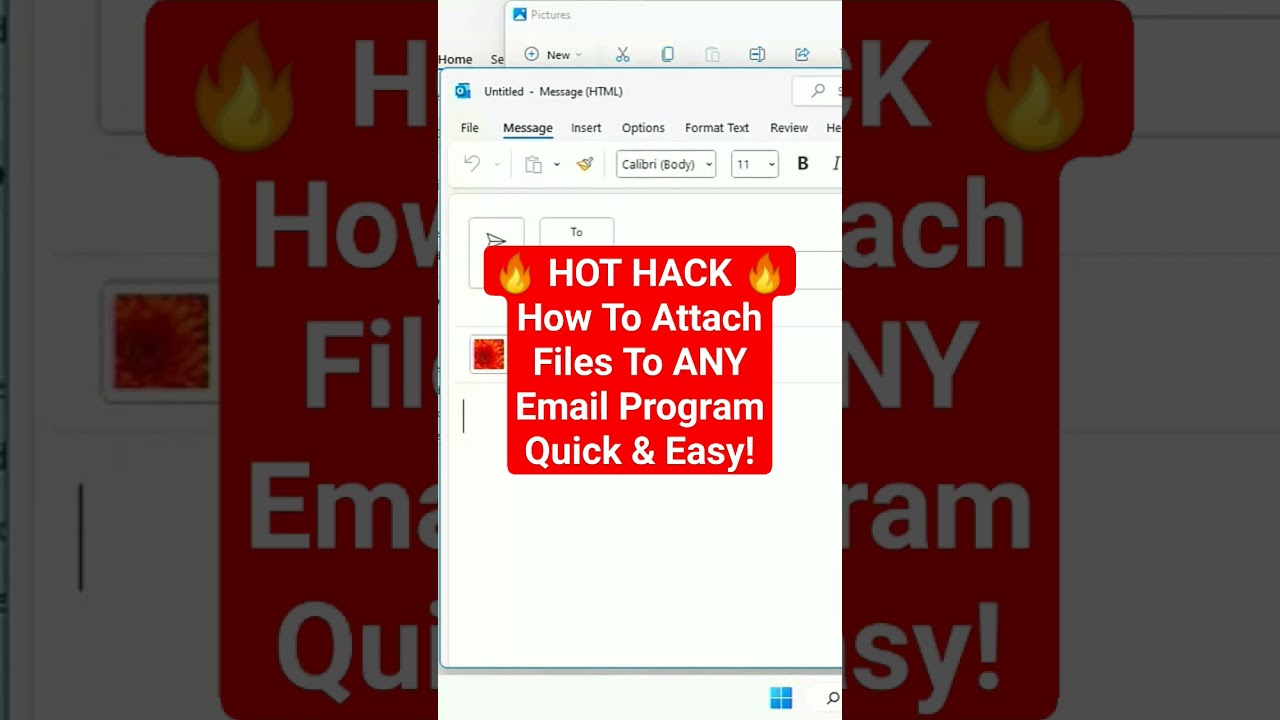 🔥HOT HACK🔥 How To Attach Files To Any Email Program - Quick & Easy! #email #attachment #outlook