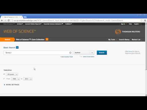 المكتبة الرقمية السعودية - دليل Web of Science Core Collection Author Search