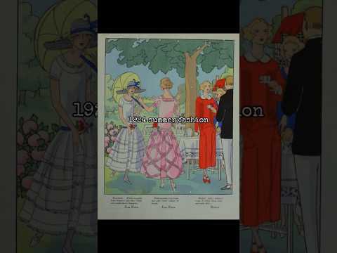1924 summer fashion ☀️⛱️|| 20th century || vintage aesthetic || #history #shorts #fashion