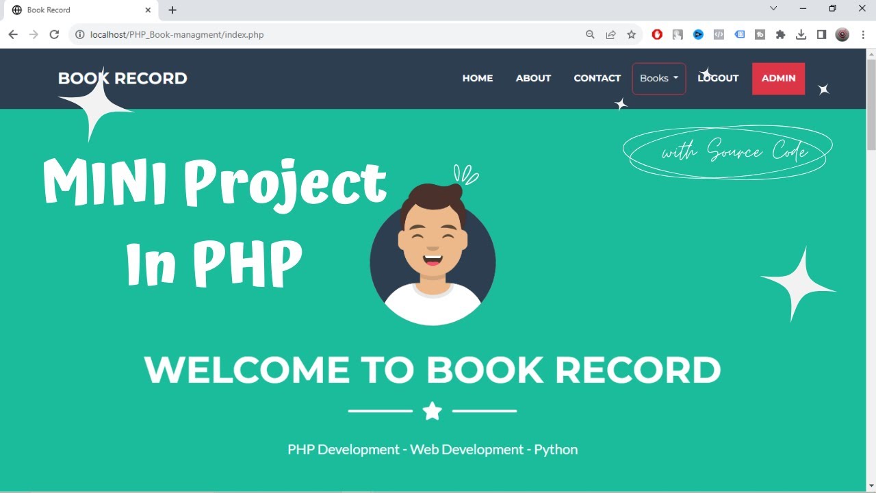 PHP Mini Project - Library Management System in WEB using PHP,MySQL,HTML, CSS with Source Code