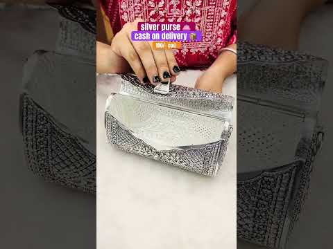 new designer silver purse π, with 67% discount, visit our websitefor more jewelry #ytshorts #purse
