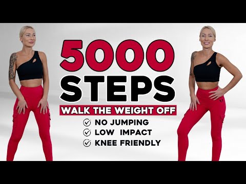 5000 STEPS WALKING WORKOUT | 5K Steps Challenge! Full Body Fat Burn | Sweaty, Knee Friendly