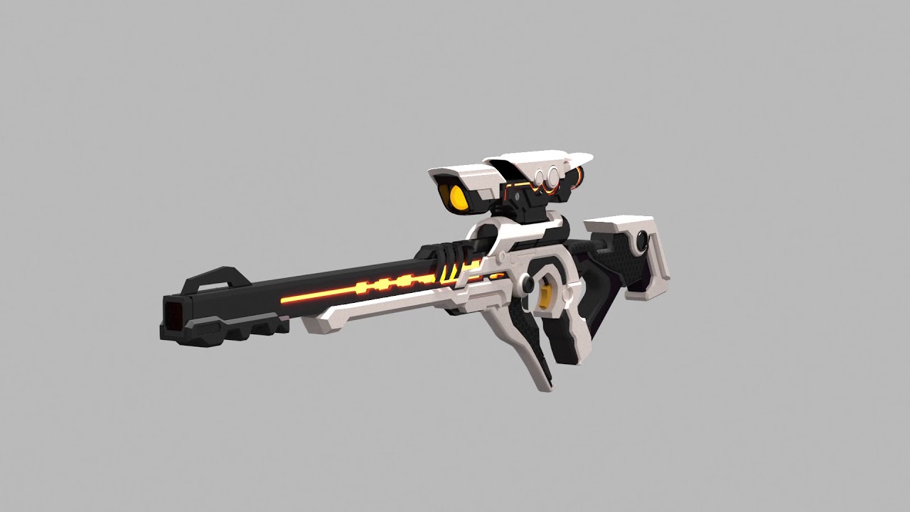 Sci-Fi Sniper Rifle Turntable Animation