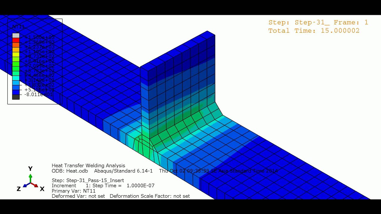 [ABAQUS] T-joints Plate Welding Process