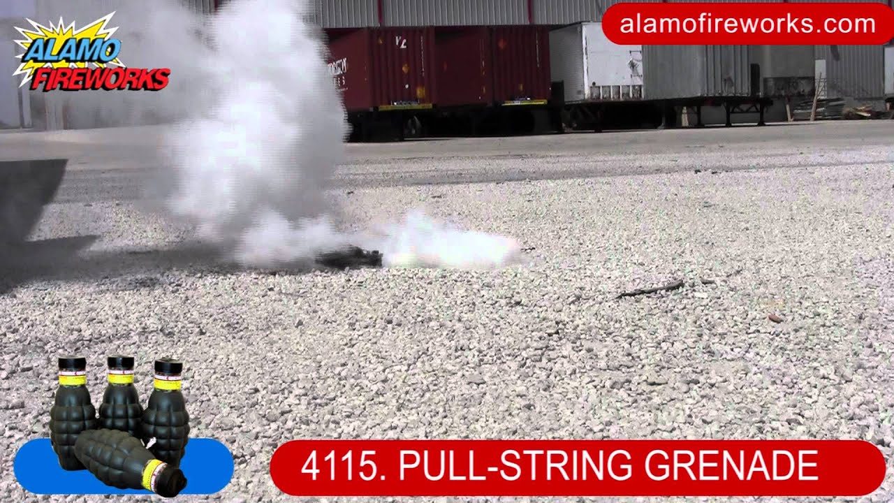 Pull- String Smoke Grenade- #4115- Alamo Fireworks