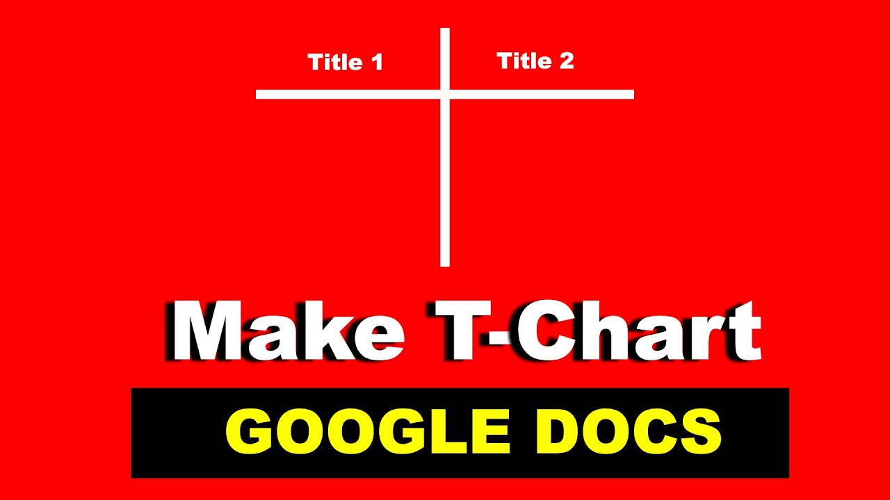 How To make a T Chart on Google Docs [ TUTORIAL ]