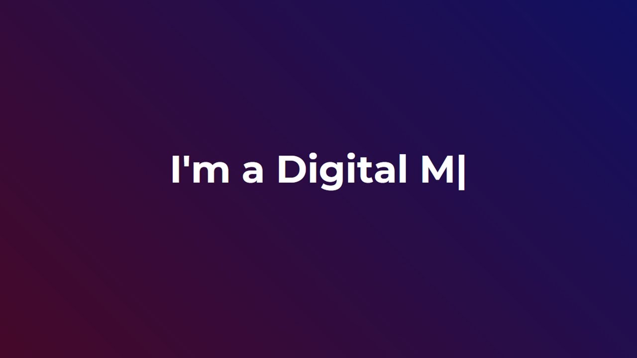 Animated Typewriter Text Effect using HTML CSS and JavaScript