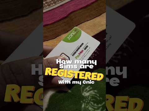 Check status of registered sims with your cnic number