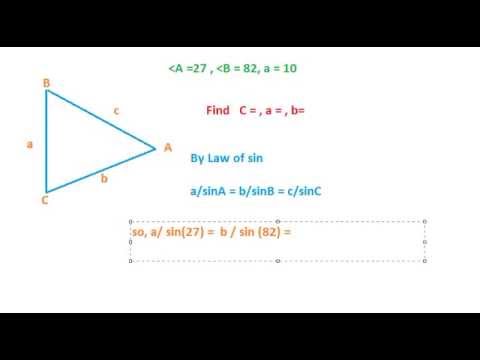 Sin Law a/sina=b/sinb=c/sinc