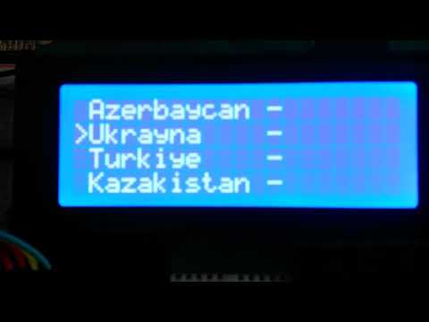 Arduino Menu application - July, 2017