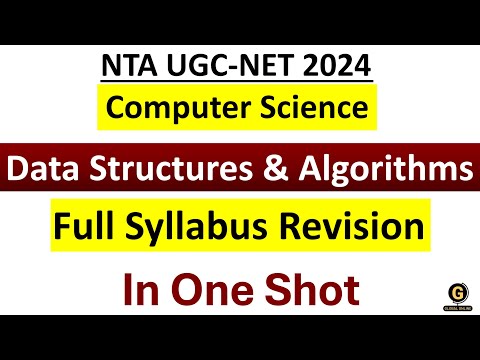 Data Structures Full Syllabus IMP. Question -5 Video Lecture - Crash Course for UGC NET Computer ...
