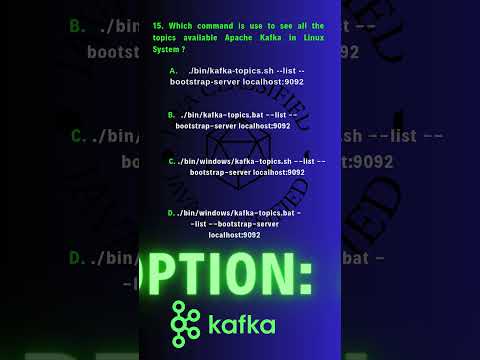 15. Which command is use to see all the topics available Apache Kafka in Linux System ?