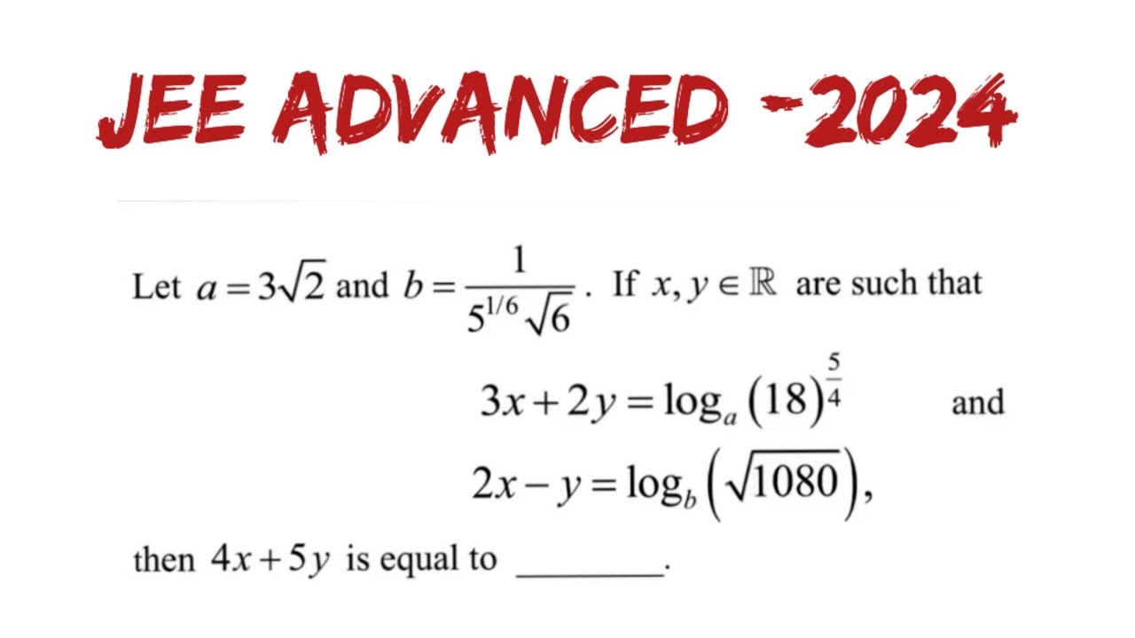 jee advanced 2024 maths solution | jee advanced 2024 | logarithms | iitjee maths