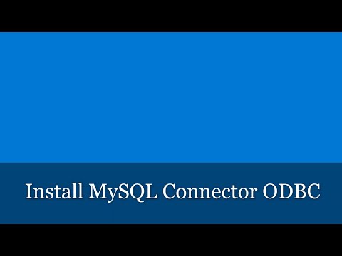 Install MySQL Connector/ODBC