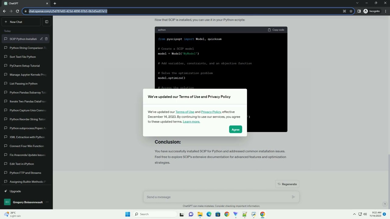 Issues installing SCIP for Python