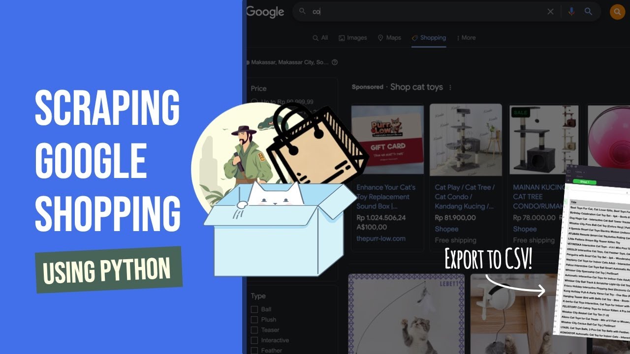 Scrape Google Shopping data using Python and simple API