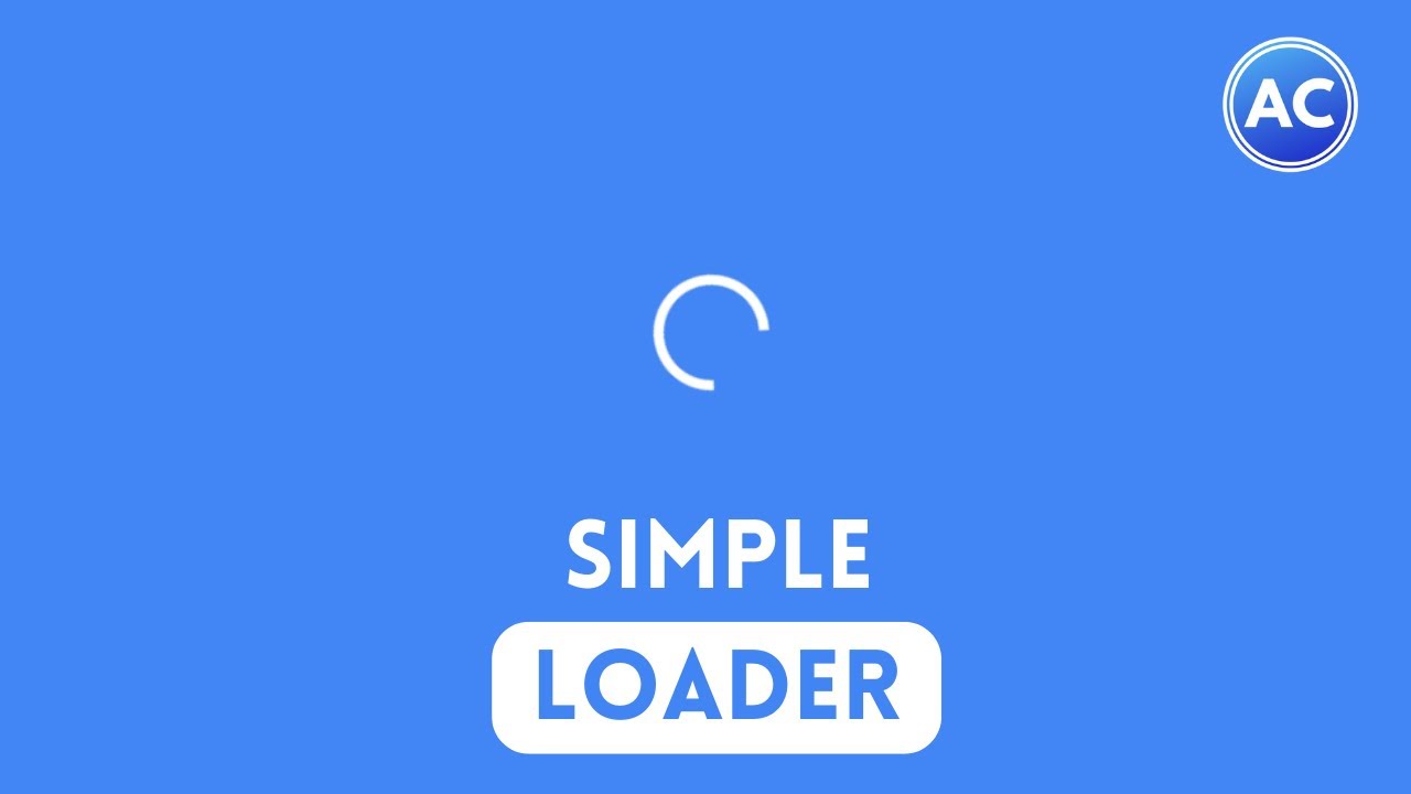Simple Loader using HTML & CSS only! Create a Loading animation | HTML & CSS only | Abhicoder