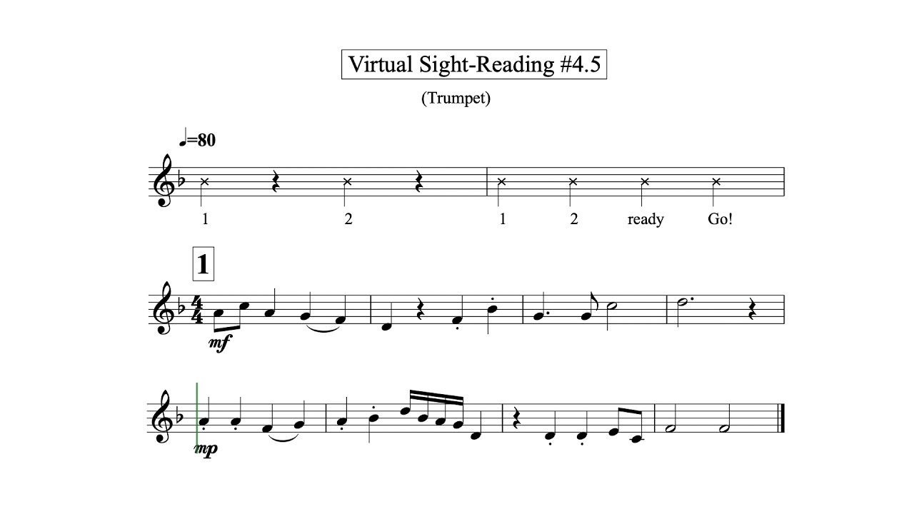 Virtual Sight Reading Level 4.5 (Trumpet)