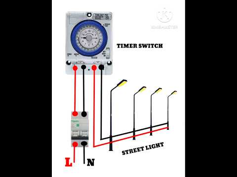 Timer Connection with Street light #timer Automatic Switch ON-OFF #shorts #viralshorts