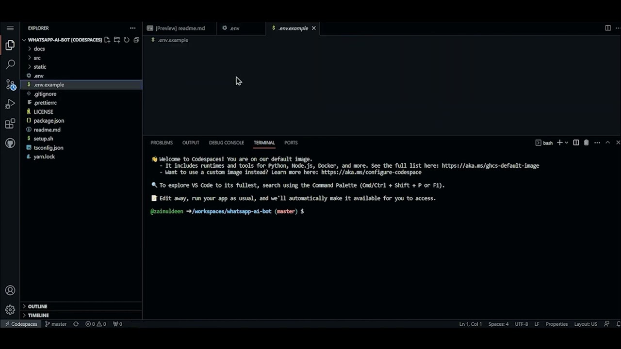 Setup Whatsapp bot on Github Codespaces | Chat GPT bot