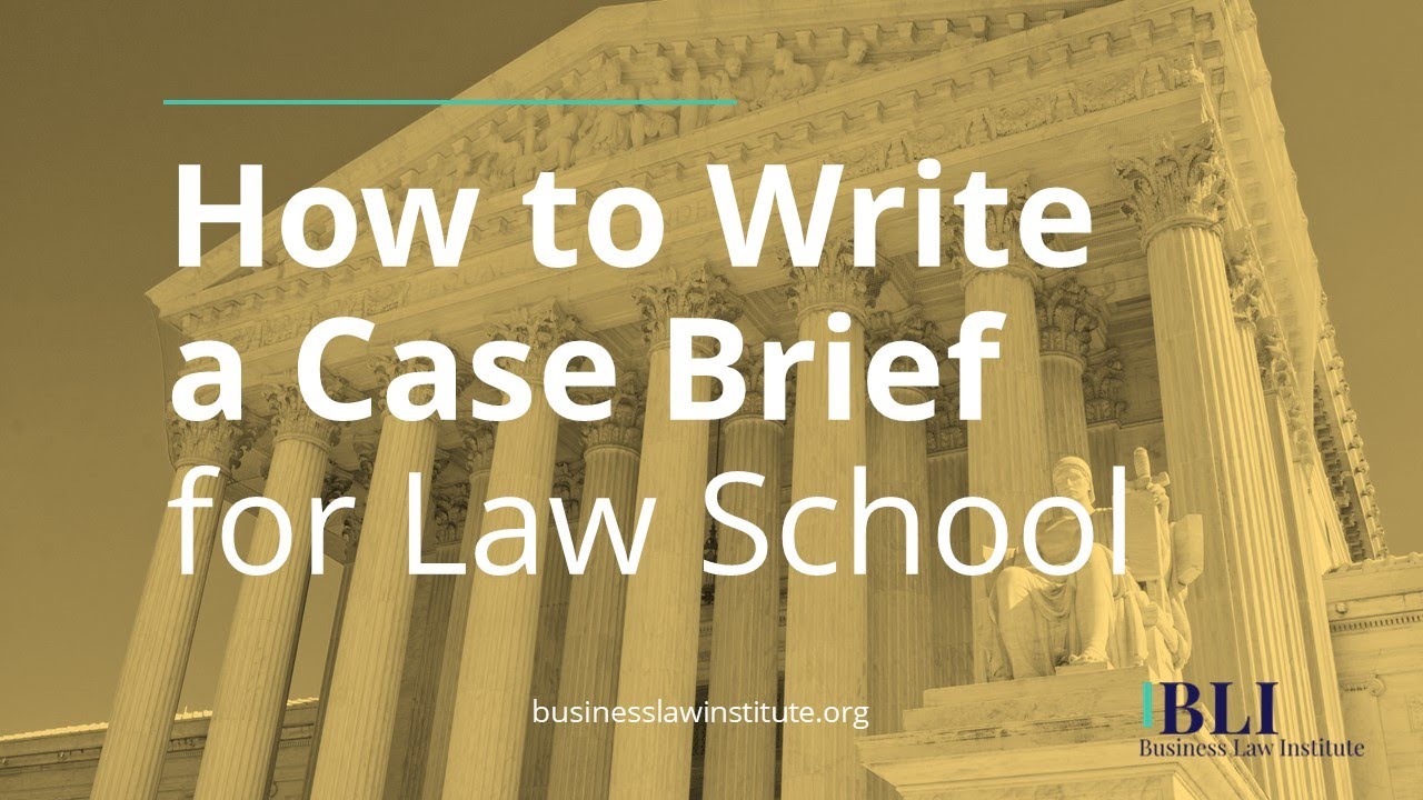 How To Write A Case Brief or Case Outline for Law School (With An Example)
