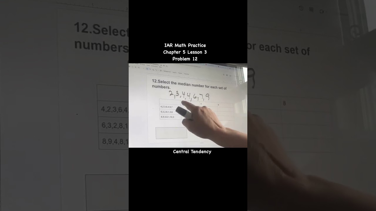Central Tendency Problem 12 #mathcourse #mathteacher #mathtutor #mathshorts #centraltendency
