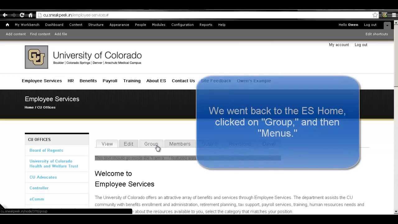 Add/Edit Menu Navigation in Drupal