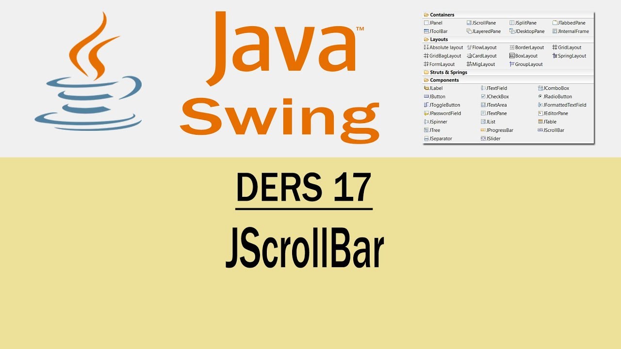 Java Swing - 17 - JScrollBar