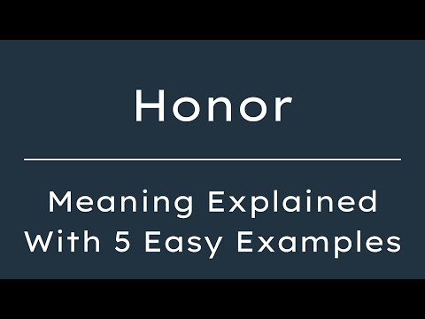 What Does Honor Mean? Honor Meaning in English With 5 Example Sentences