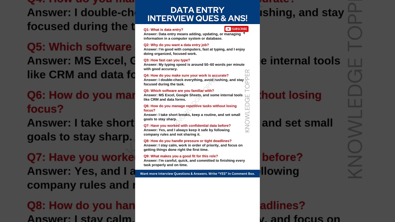 Pertanyaan dan Jawaban Wawancara Entri Data