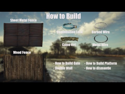 DAYZ: How to Build a Fence and Gate + (Combination Lock, Camo Net and Barbed Wire)