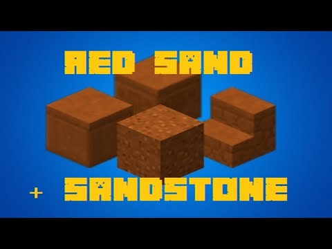 Minecraft - Crafting Recipes - Red Sand + Sandstone